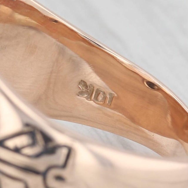 Vintage Masonic Blue Lodge Ring 10k Gold Size 8.75 Stylized Signet ...