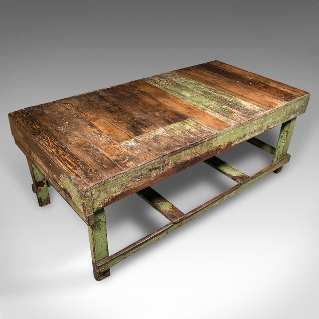 1900's Large Antique Industrial Work Table | Chairish