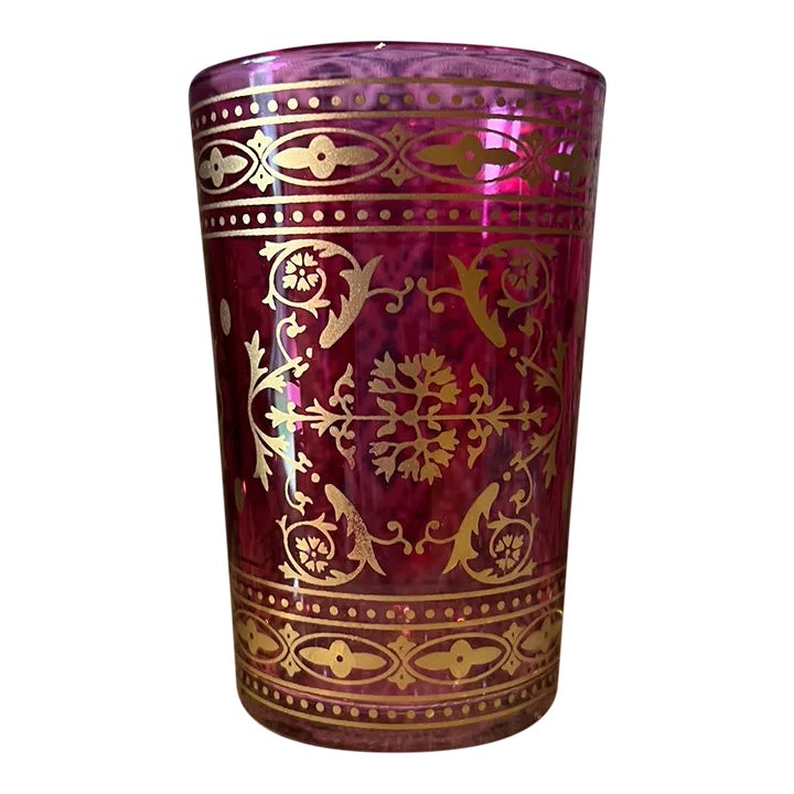 Moroccan Tea Glass - Fuchsia | Chairish