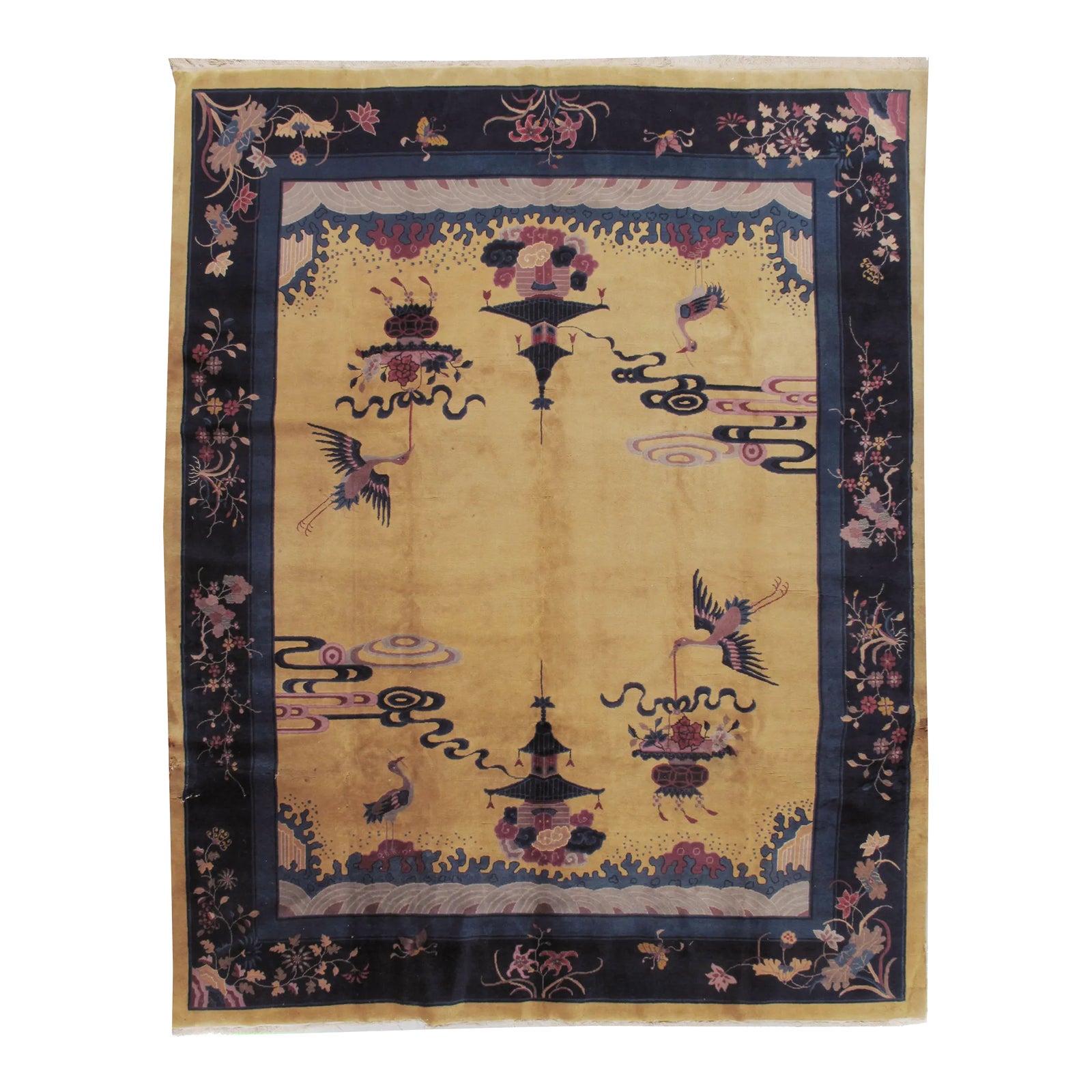 Antique Chinese Peking Rug, 9'2 X 11'7 | Chairish