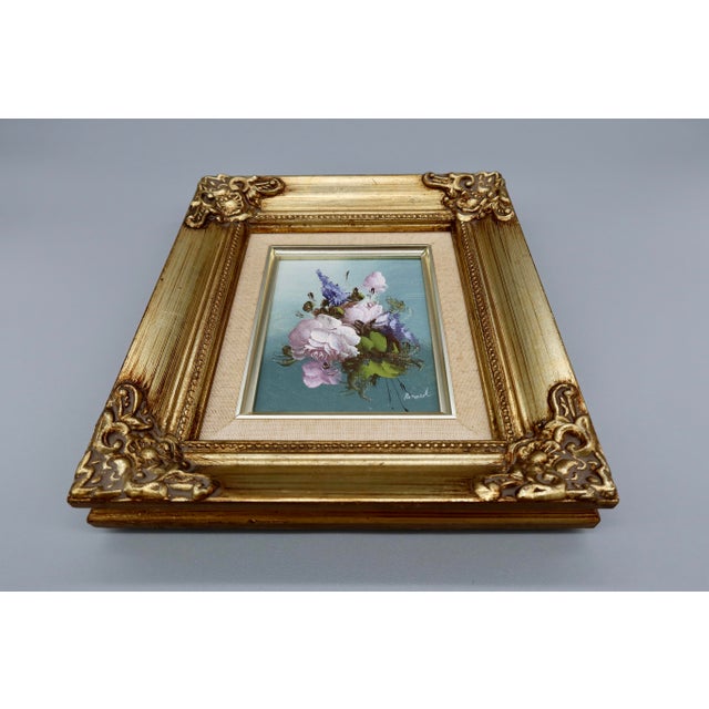 Vintage French Oil Painting — Signed, Floral Still Life With Roses ...
