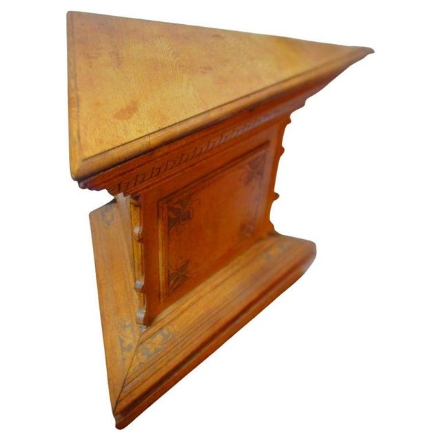 19thc Masonic Triangular Carved Oak Table Altar | Chairish