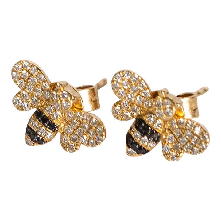 Rocks With Soul Bee Studs - 2 Pieces | Chairish