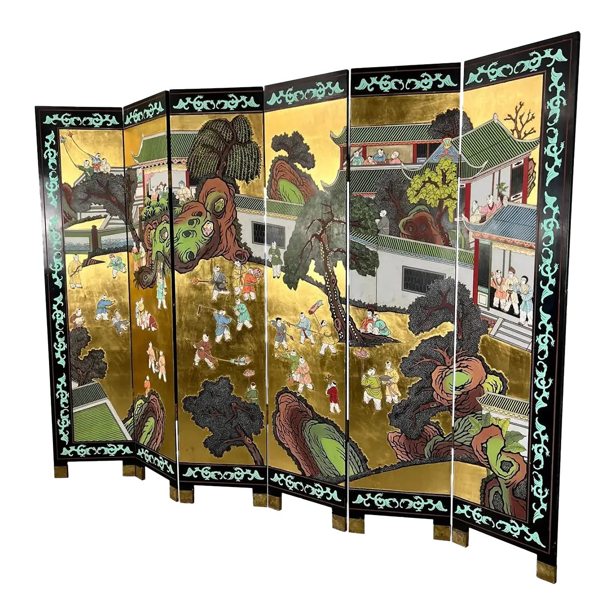 Six-Panel Coromandel Asian Screen | Chairish