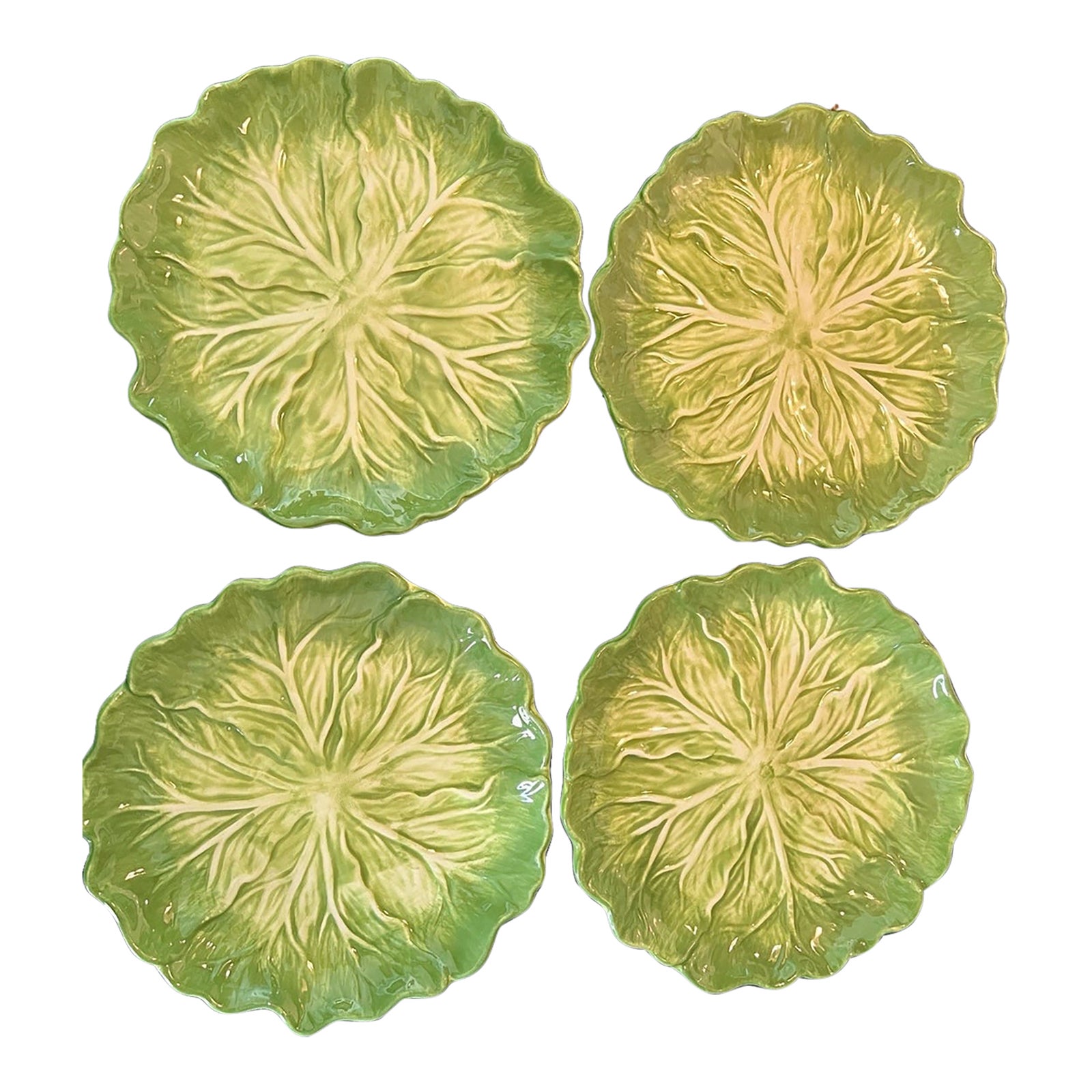 Vintage Avon Cabbage Salad Plates - Set of 4 | Chairish