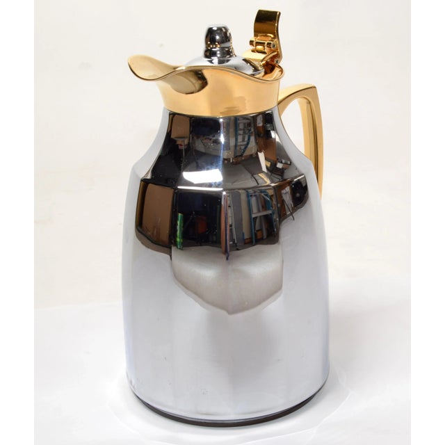 1950s Vintage Alfi Gold Plated Stainless Steel Thermos 1 Liter Carafe ...