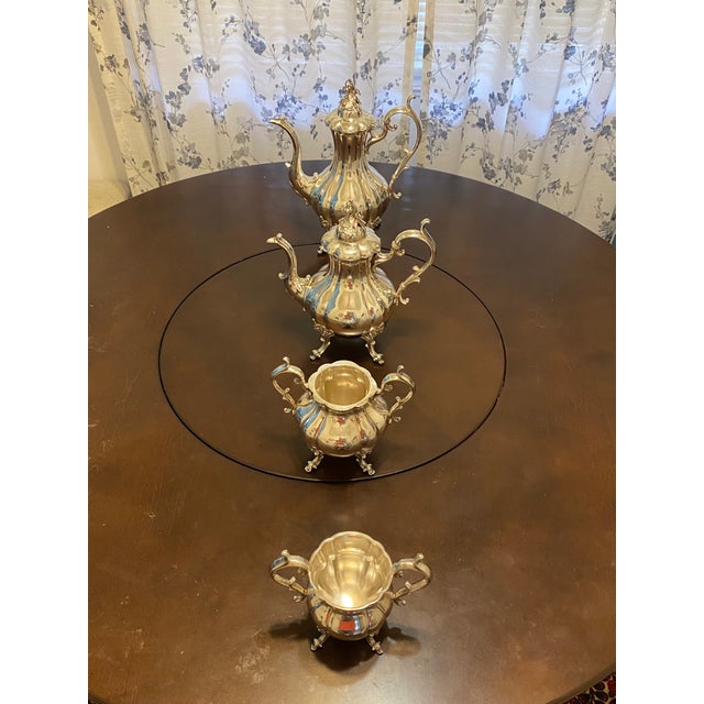 Vintage Reed & Barton Pumpkin Pattern Silverplate Tea Set- 4 Pieces ...