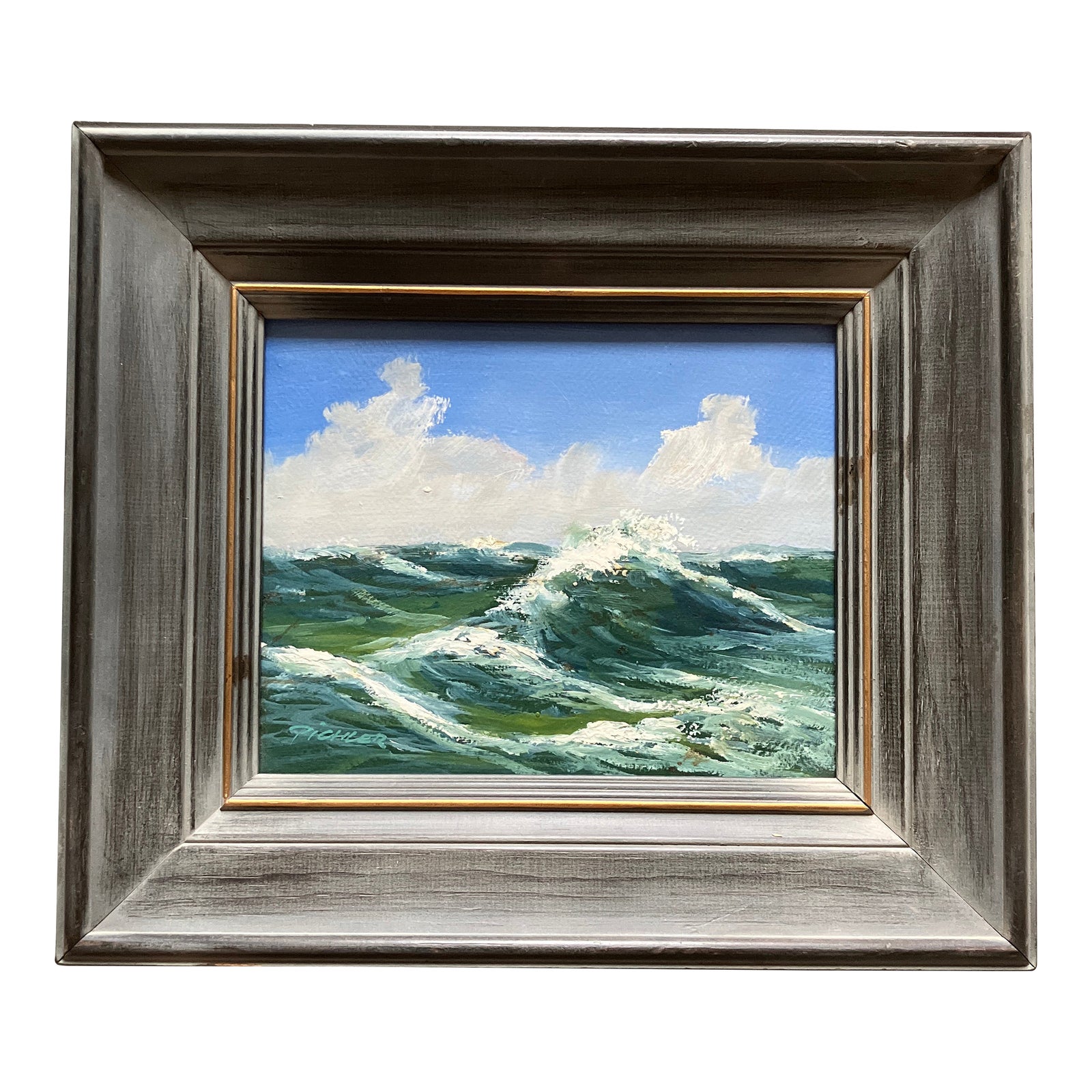 1970’s Original Impressionist Seascape Painting | Chairish