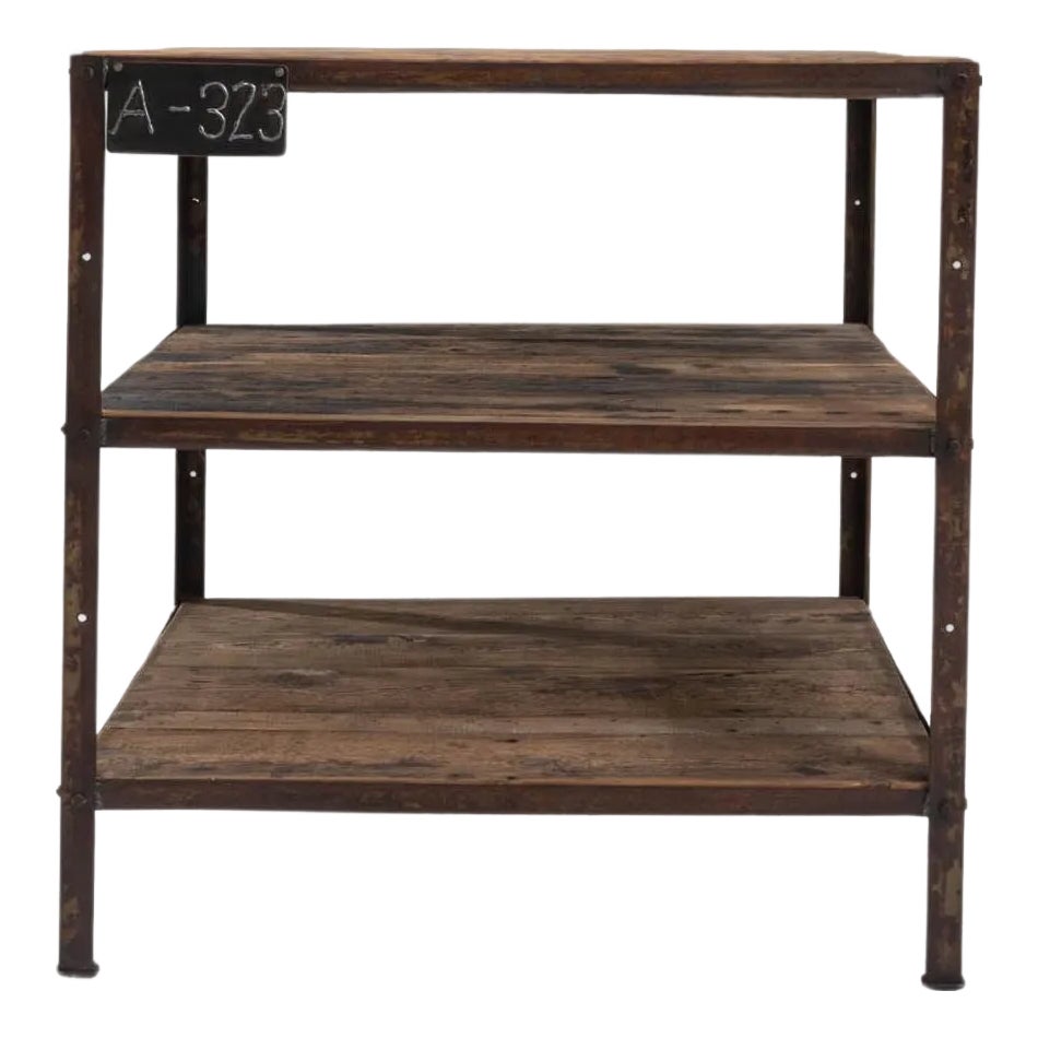 20th Century French Metal and Wooden Work Table | Chairish
