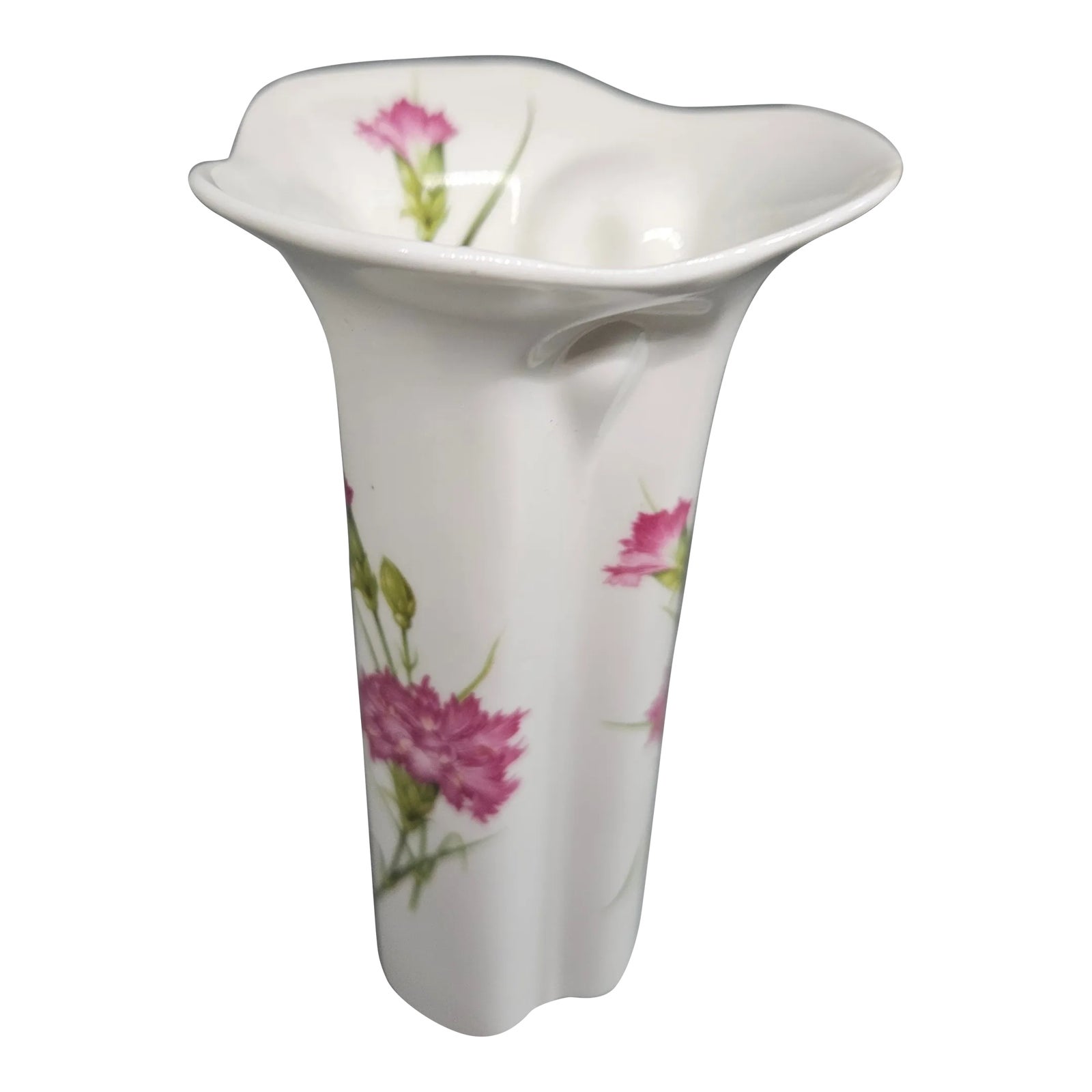 Vintage Handpainted Shafford Porcelain Bud Vase | Chairish