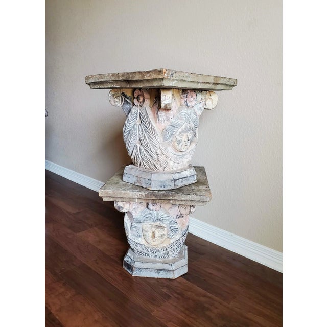 Magnificent 19th Century Baroque Architectural Salvage Carved & Painted ...