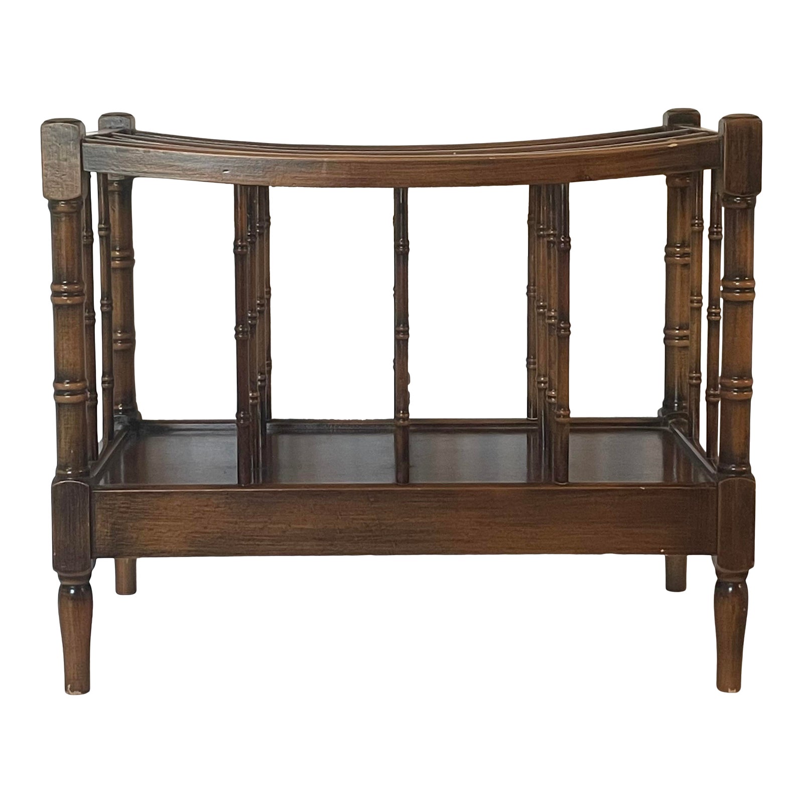 Vintage Canterbury Wood Music and Magazine Rack | Chairish