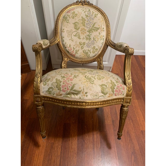 French Round Back Arm Chairs Louis XVI Antique | Chairish
