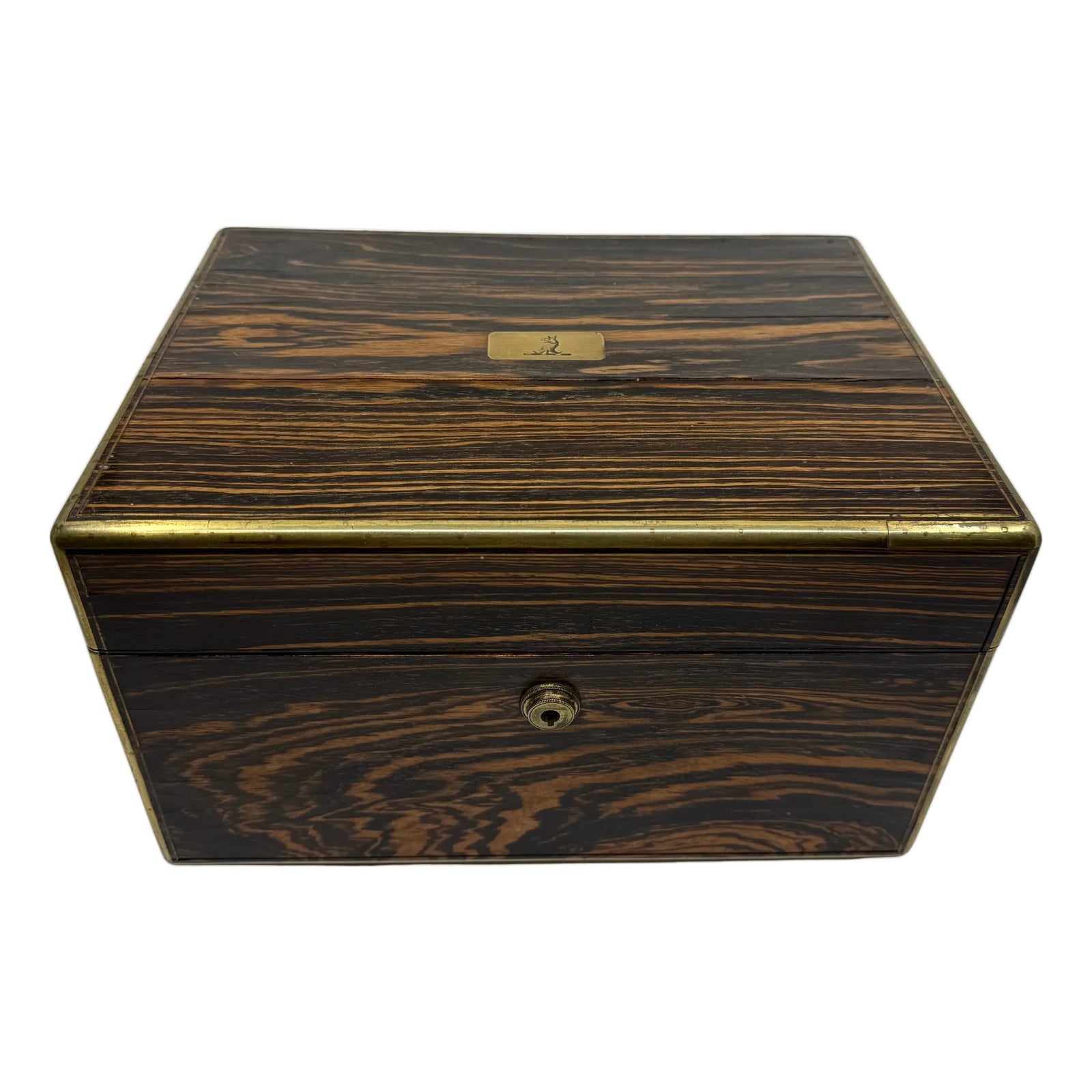 Sampson Mordan & Co 1850’s Calamander & Brass Inlaid Vanity Box ...