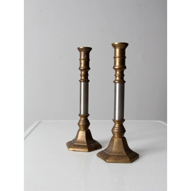 Vintage Candlestick Holders Pair | Chairish