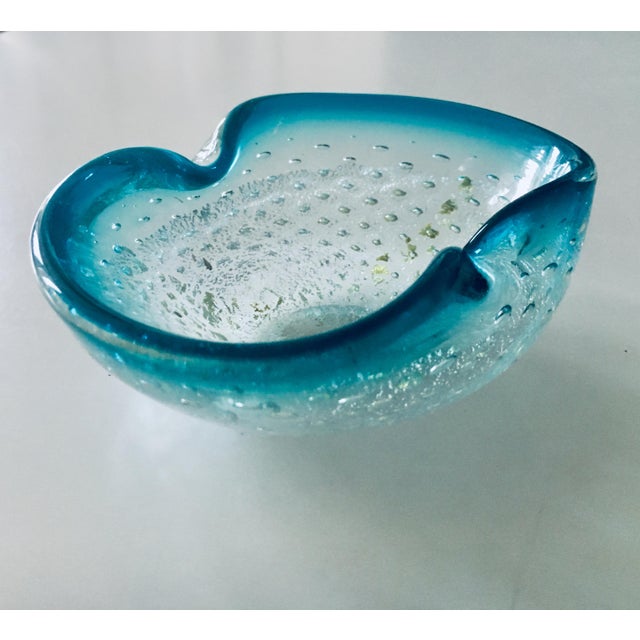 1960 Seguso Gold "Sommerso Bullicante" Murano Art Glass Italian Bowl ...