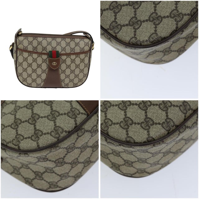 Gucci Gg Supreme Shoulder Bag Pvc Leather Beige 001 754 6177 4021 Auth 76609 | Chairish