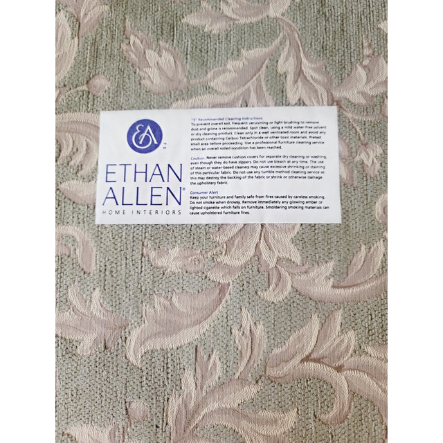 1990s Ethan Allen Federal Regency Ebonized and Gold Gilded Upholstered ...