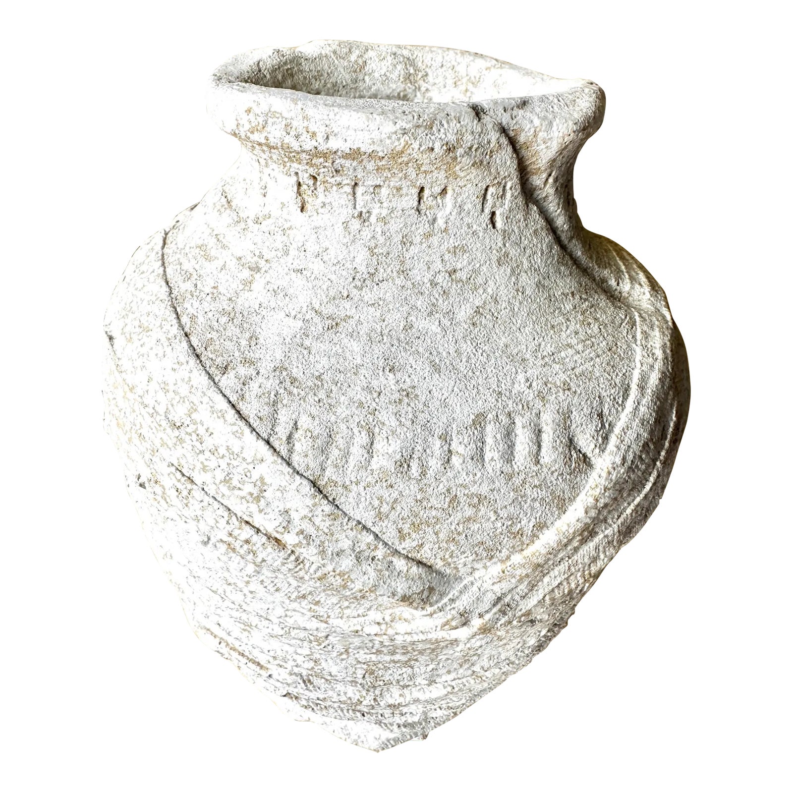 Vintage Plaster/Gauze Wrapped Textured Vase | Chairish