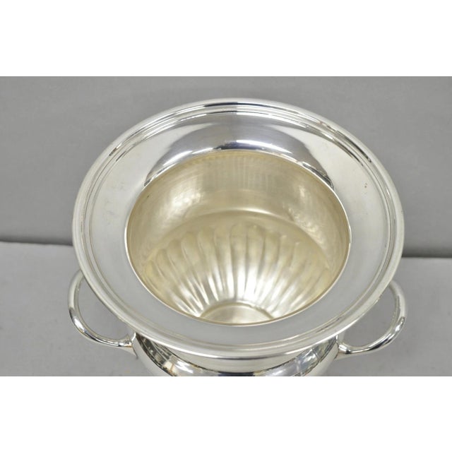 Vintage Leonard Silver Plated Ribbed Trophy Cup Urn Champagne Chiller ...