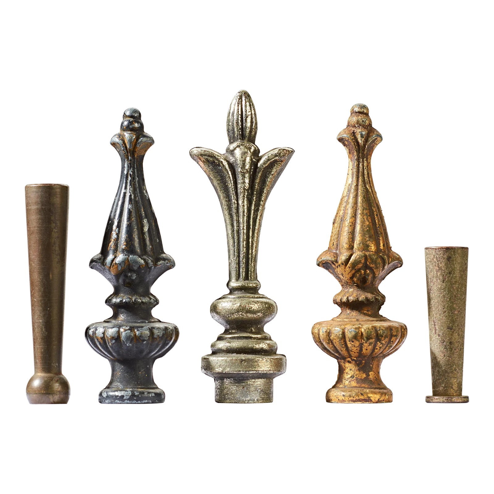 Early 20th Century Collection of 5 Lamp Finials | Chairish