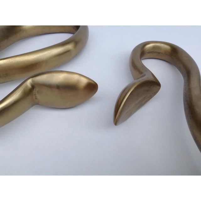 C.1990's Large German Bronze Serpentine Tieback | Chairish