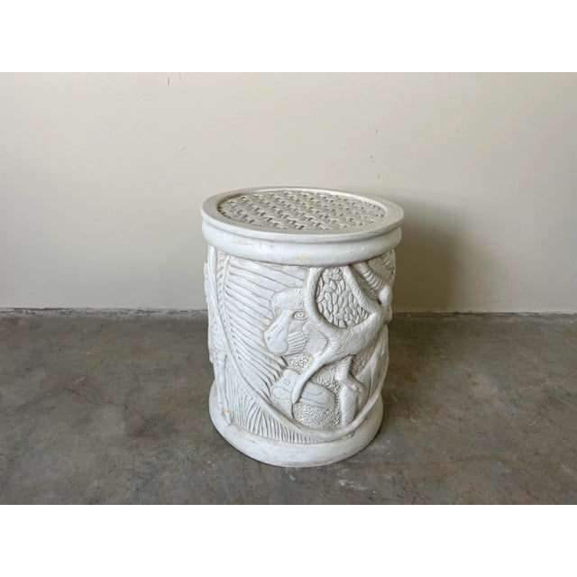 Hollywood Regency Safari - Jungle Animal Pattern Plaster Round Side ...