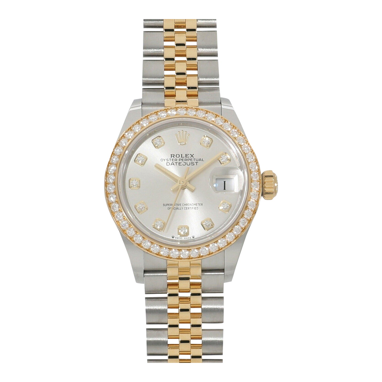 Rolex Lady Datejust 28 279383Rbr Silver X 10P Diamond Ladies Watch ...