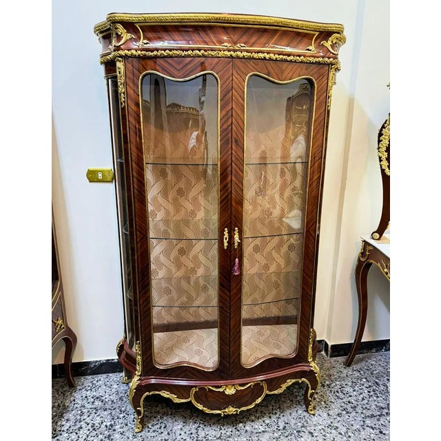 Rococo Style Copper and Gold Vitrine | Chairish