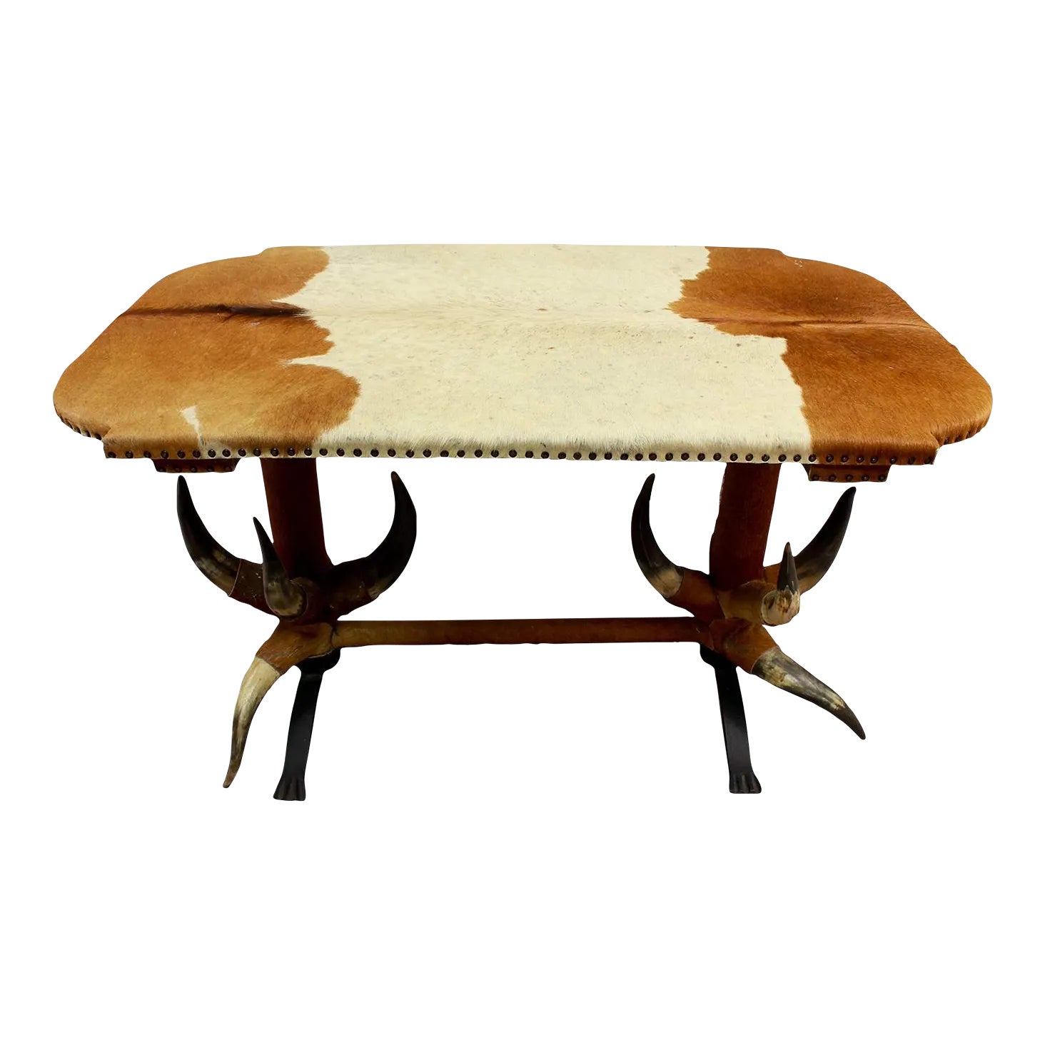 Antique Bull Horn Table Ca. 1870 | Chairish