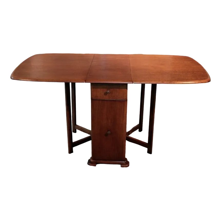 Vintage Oak Folding Dining Table | Chairish