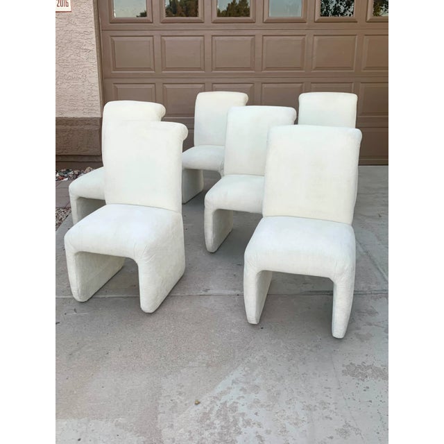 Postmodern Waterfall Dining Chairs Attributed to Karl Springer - Set of ...