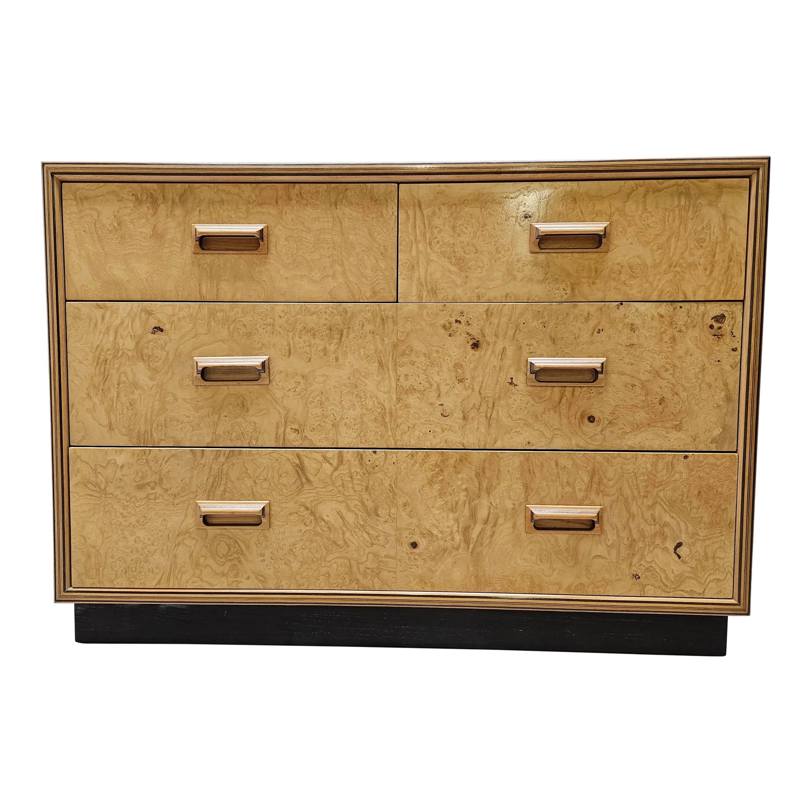 1980s Henredon Scene Two Bachelors Chest of Drawers Dresser Burlwood ...