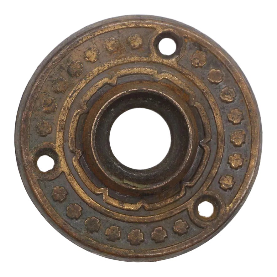 Mid 20th Century Radial Cross Pressed Steel Door Rosette | Chairish