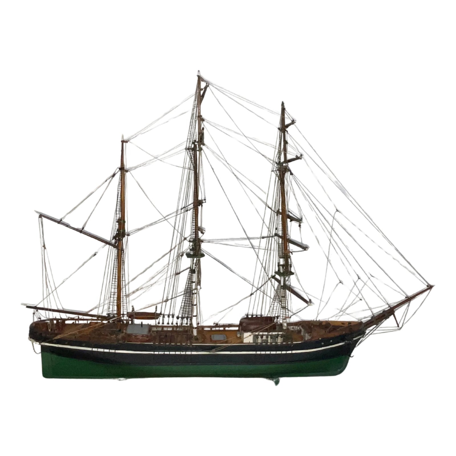 Antique Ship Model of the Bark Thalia | Chairish