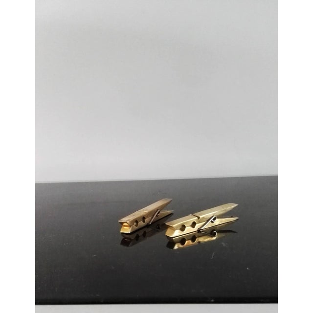 1970s Solid Bronze Mail Clips, France - a Pair | Chairish