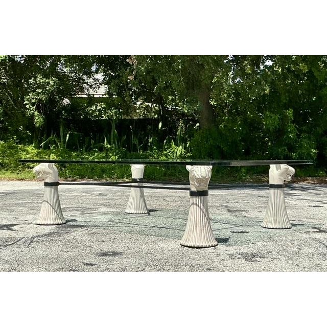 Vintage Boho Carved Tiger Coffee Table | Chairish