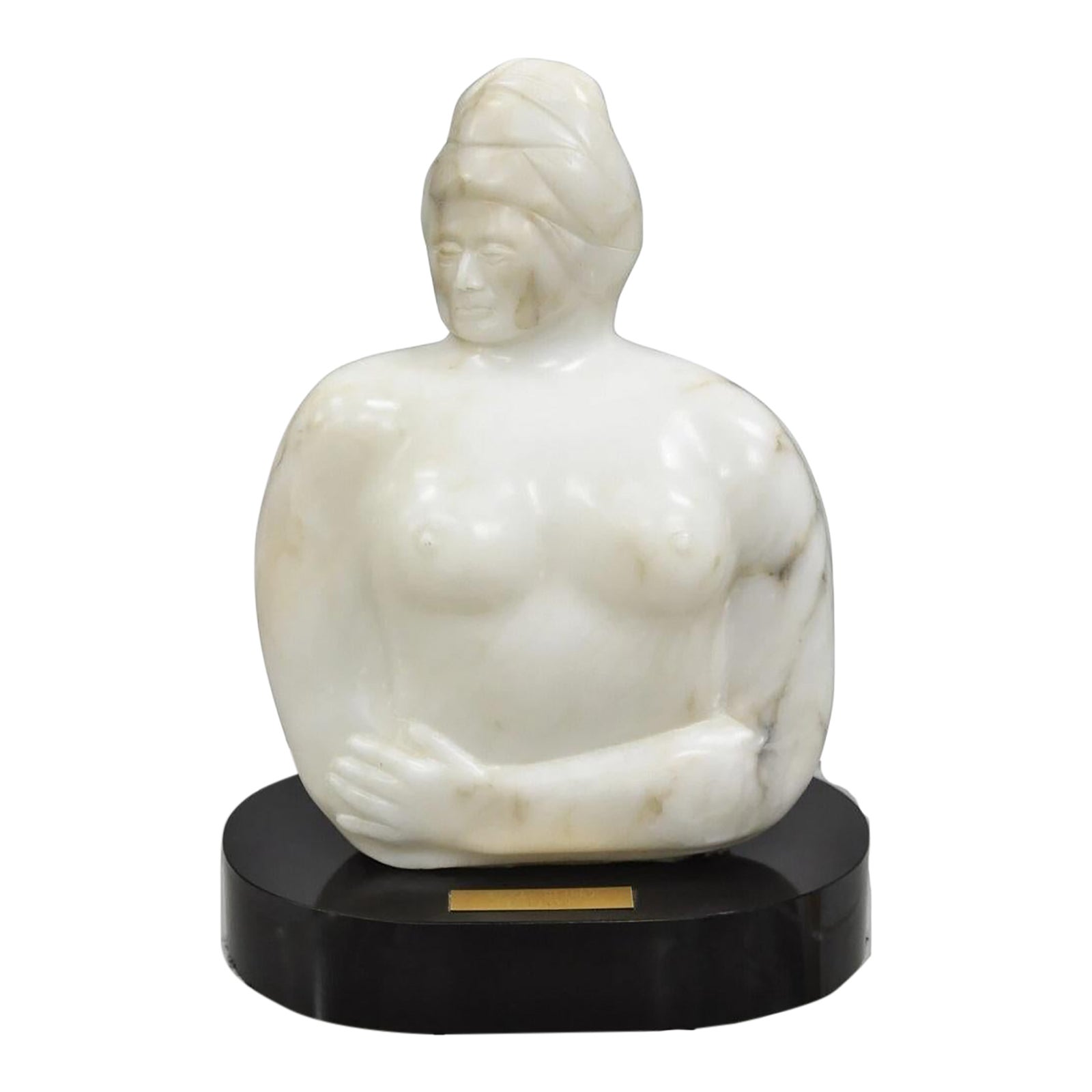 Late 20th Century Morton Gaffin "Woman III" Modernist Carved White ...