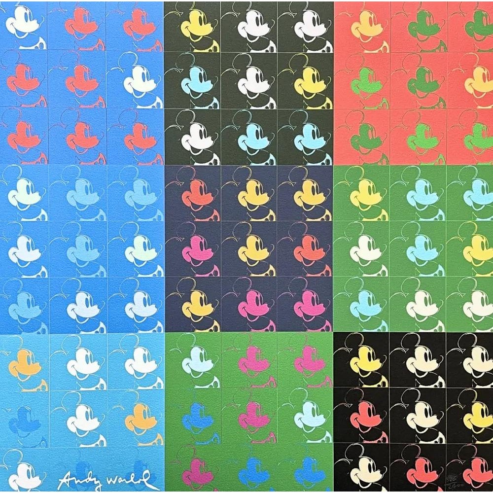 1986 Carnegie Museum of Art After Andy Warhol "Mickey Mouse Collage ...