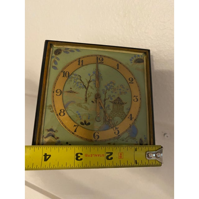 1930s Chinoiserie Brass Clock Wind Up Table Top Clock Pagoda Cherry ...