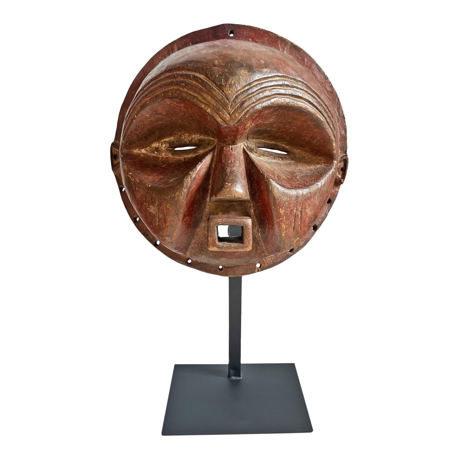 Antique Early Mbunda Moon Mask | Chairish