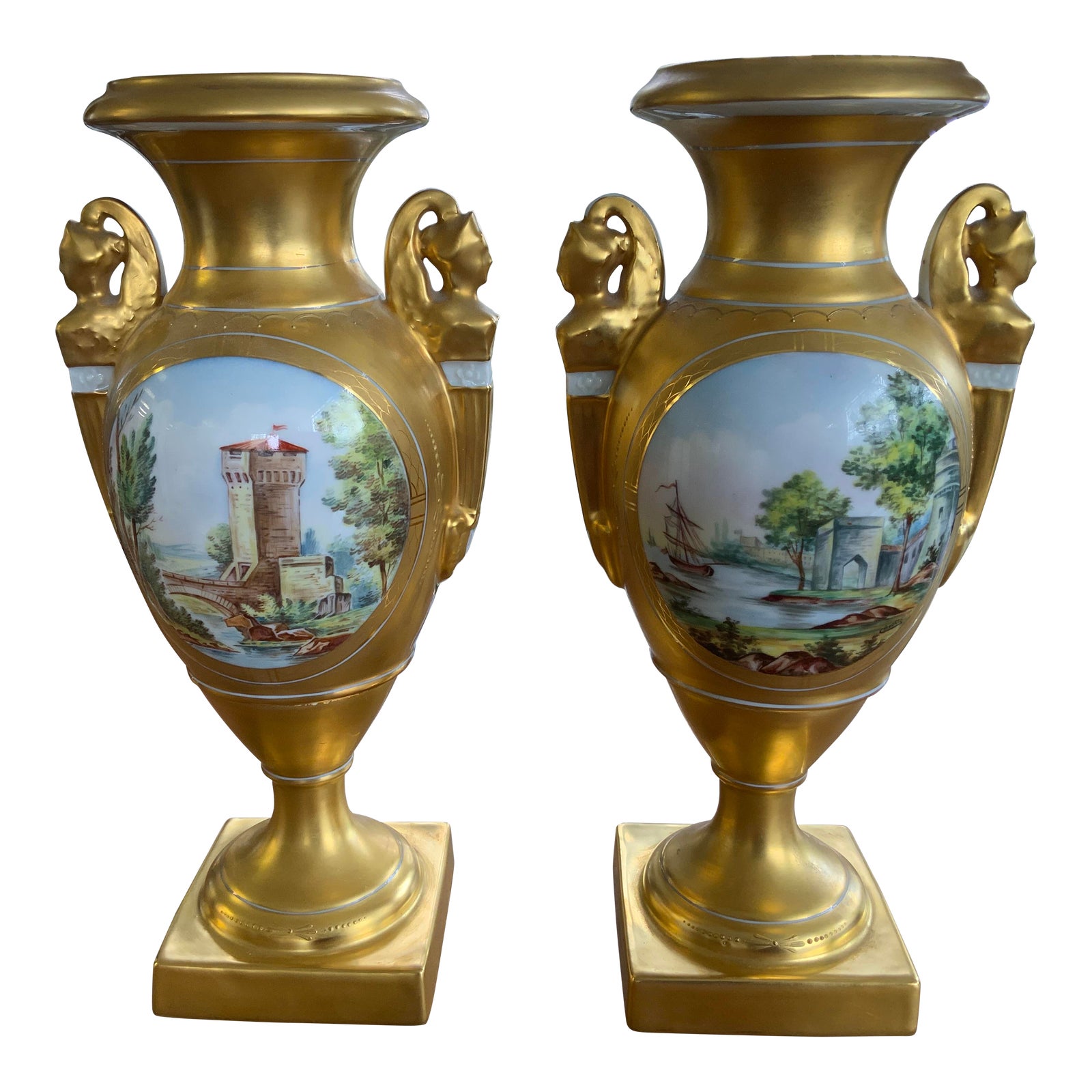 Circa 1950’s Reproduction of 19th Century Pair of Paris Urns ...