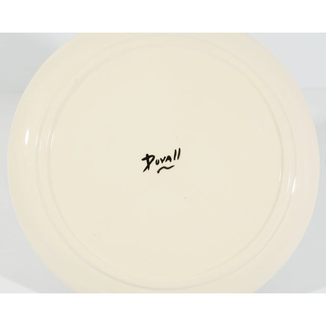 Michael Duvall Signed Postmodern Ceramic Plate | Chairish