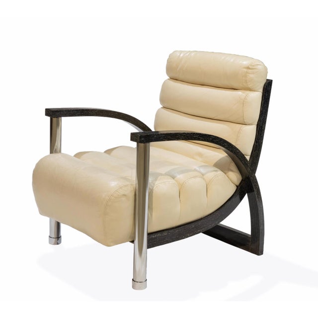 Vintage Jay Spectre "Eclipse" Leather Club Chair | Chairish