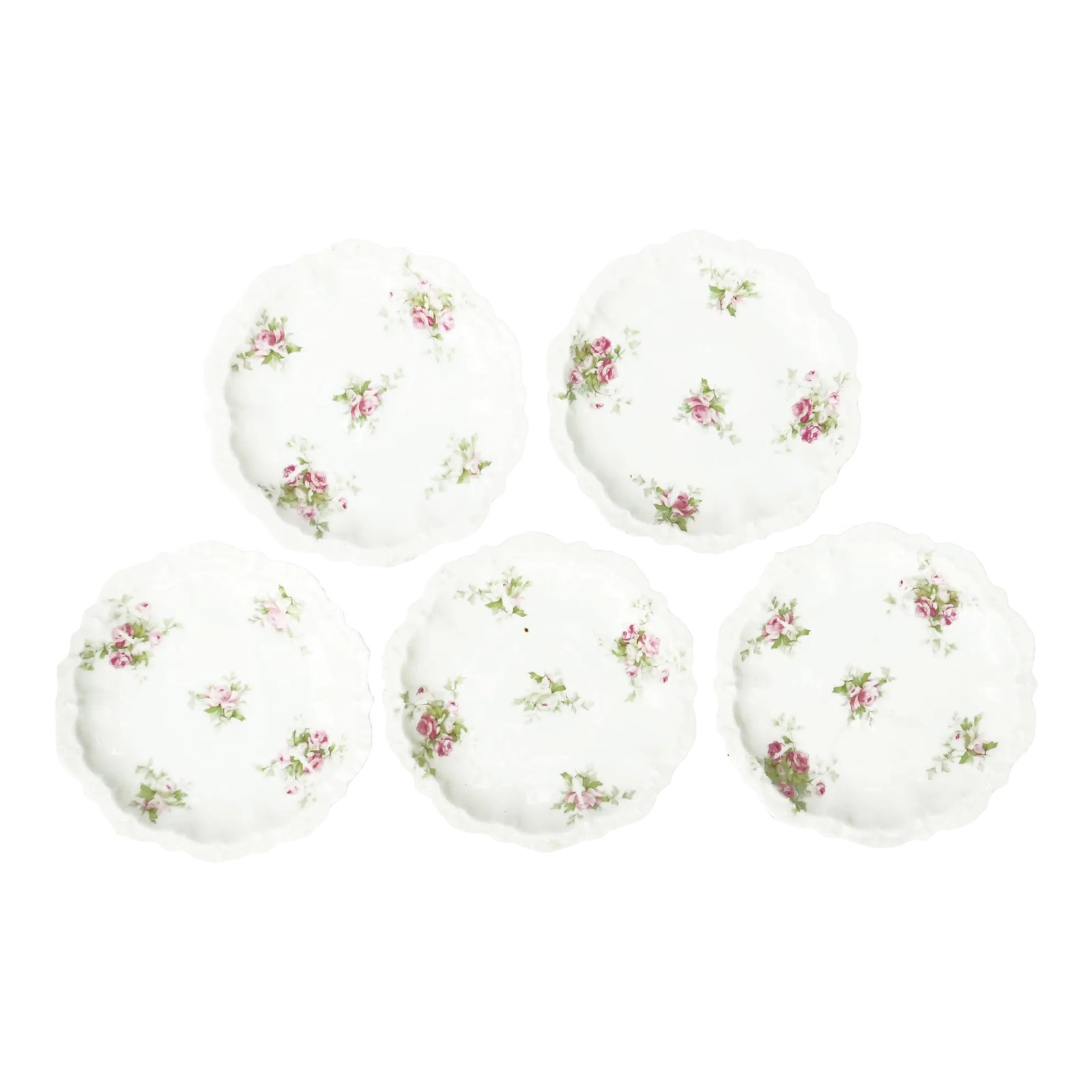 Late 19thC Antique Austrian Decorative Porcelain Plates, Set of 5 ...