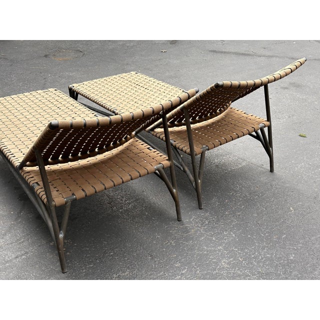 Vintage Pair of Pool Loungers or Day Beds With Bronze Frames | Chairish