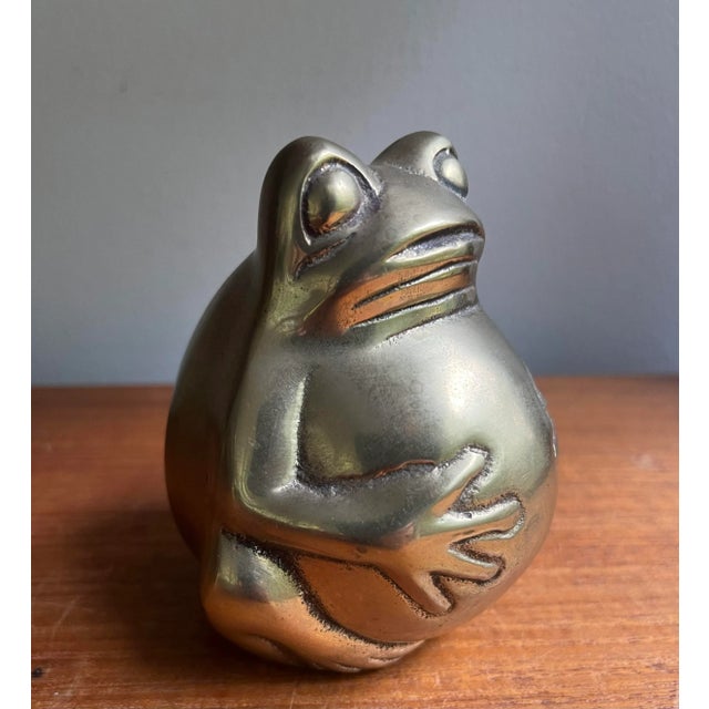 Brass Frog Decorative Mid Century Accent / Paperweight | Chairish