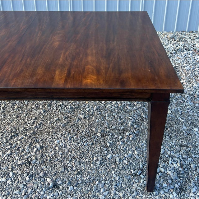 Ethan Allen Farmhouse Style Rustic Mahogany Dining Table | Chairish