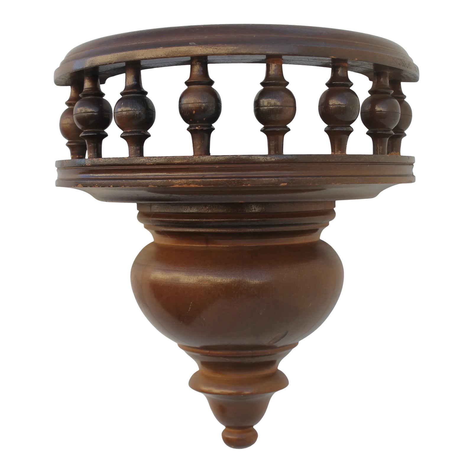 Vintage Traditional Spindle Wall Shelf | Chairish