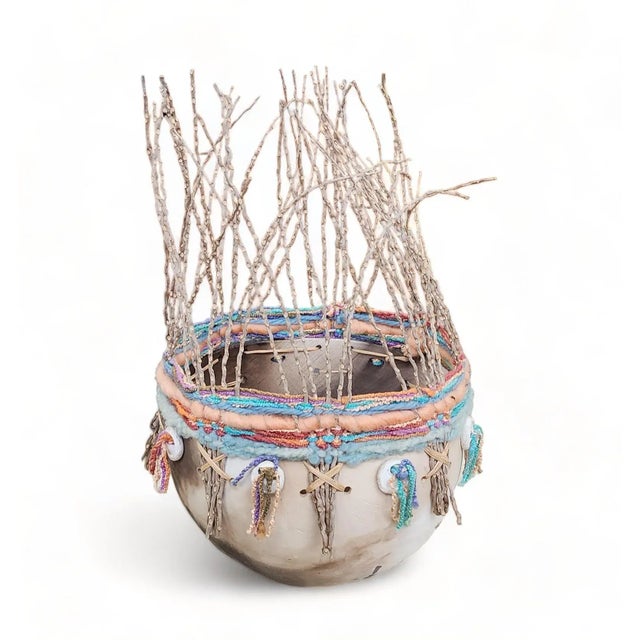 Funky Pottery N' Fiber Mixed Media Art Bowl by EMFrisch ~ Eileen & Mark ...